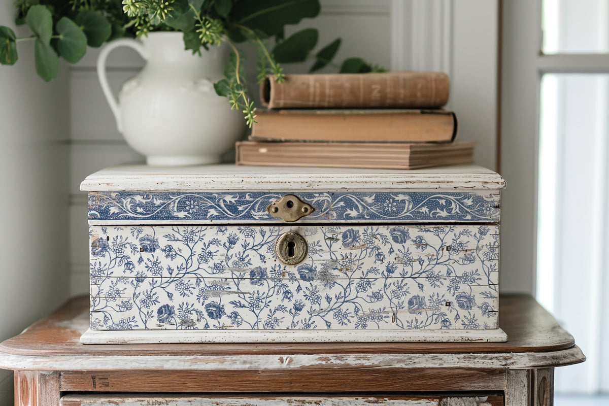 Delft Blue IOD Paint Inlay – ellen j goods
