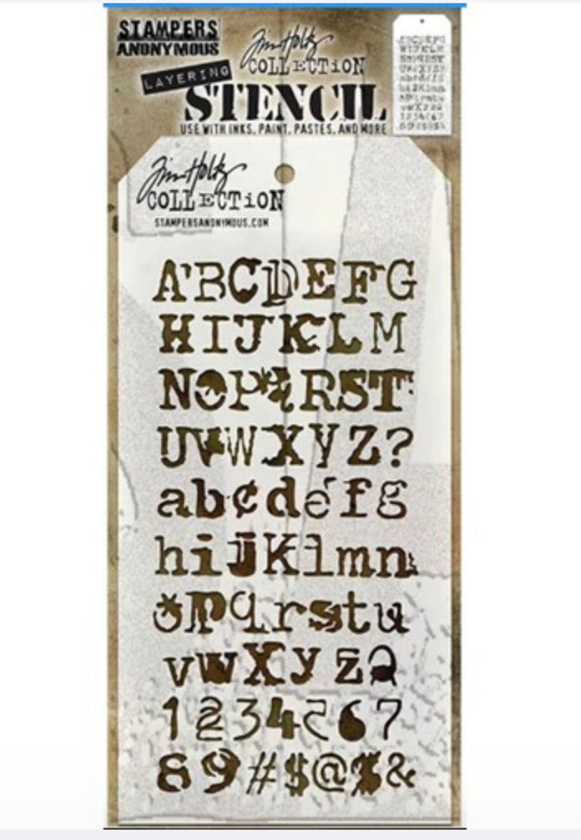 Tim Holtz Stencil Typo – ellen j goods
