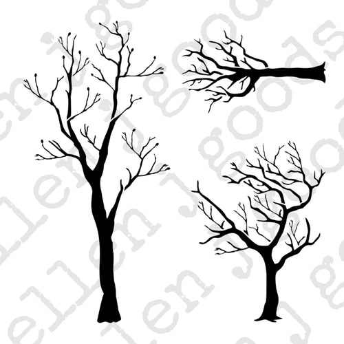 tree branches stencil
